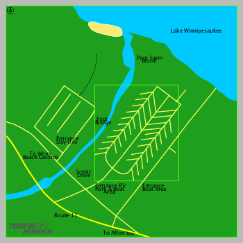 Camping at Ellacoya State Park, NH